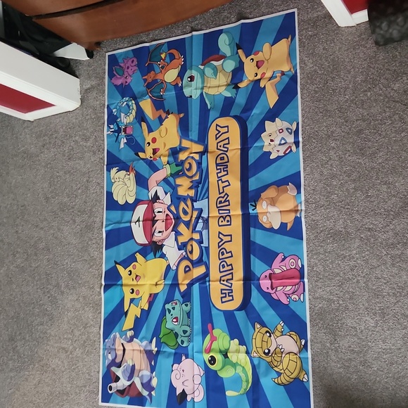 Pokemon | Party Supplies | Pokemon Happy Birthday Wall Banner | Poshmark